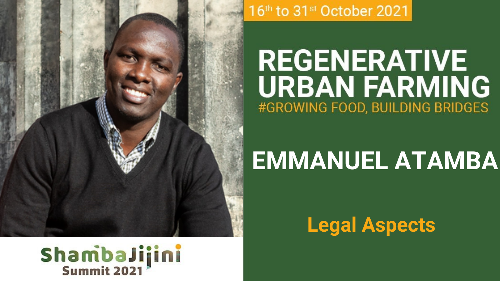 Emmanuel Atamba Oriedo - ShambaJijini Summit