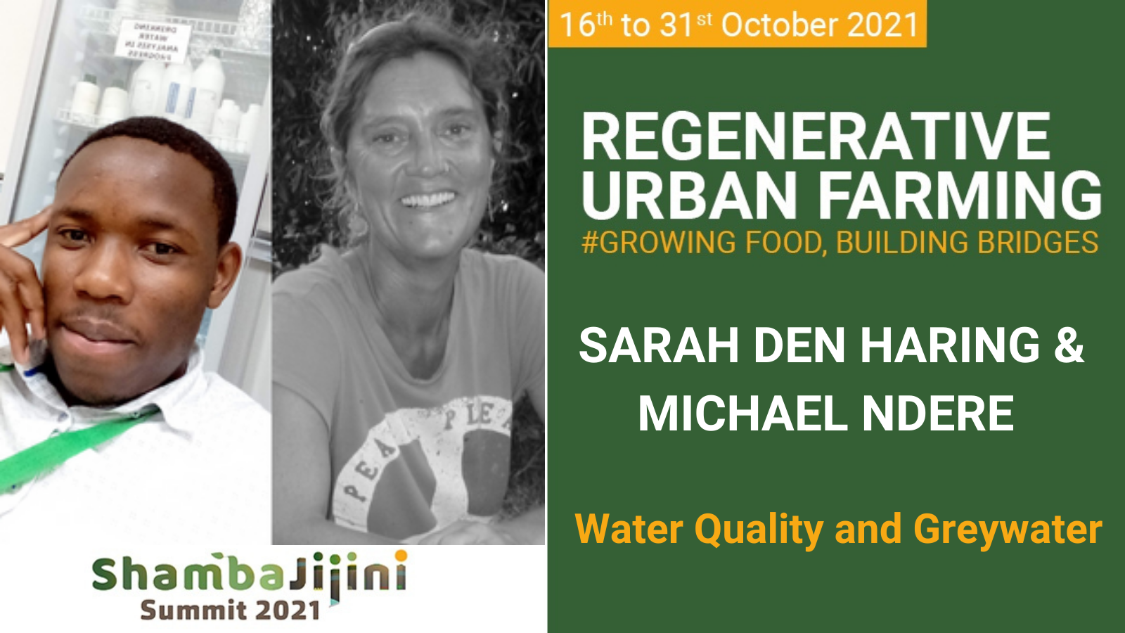 Sarah den Haring & Michael Ndere - ShambaJijini Summit